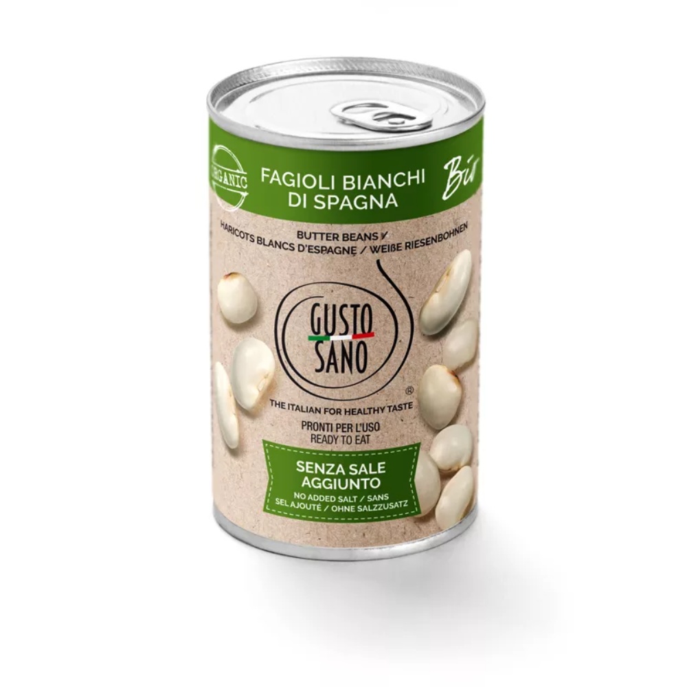 Испанская фасоль белая гигантская органическая Италия Gusto Sano, 400 г ...