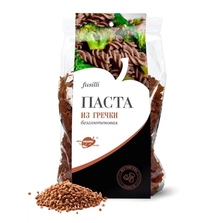 Гречневые макароны без глютена Fusilli Образ жизни, 300 гр купить в ...